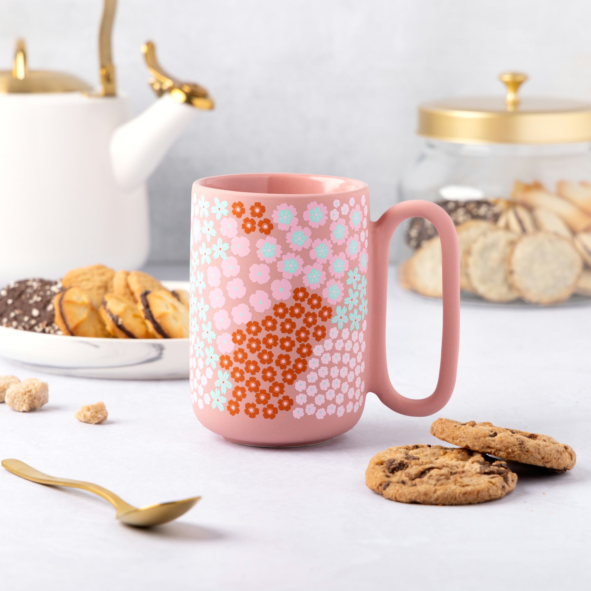 TT Pink Flower Mug – Thyme&Table