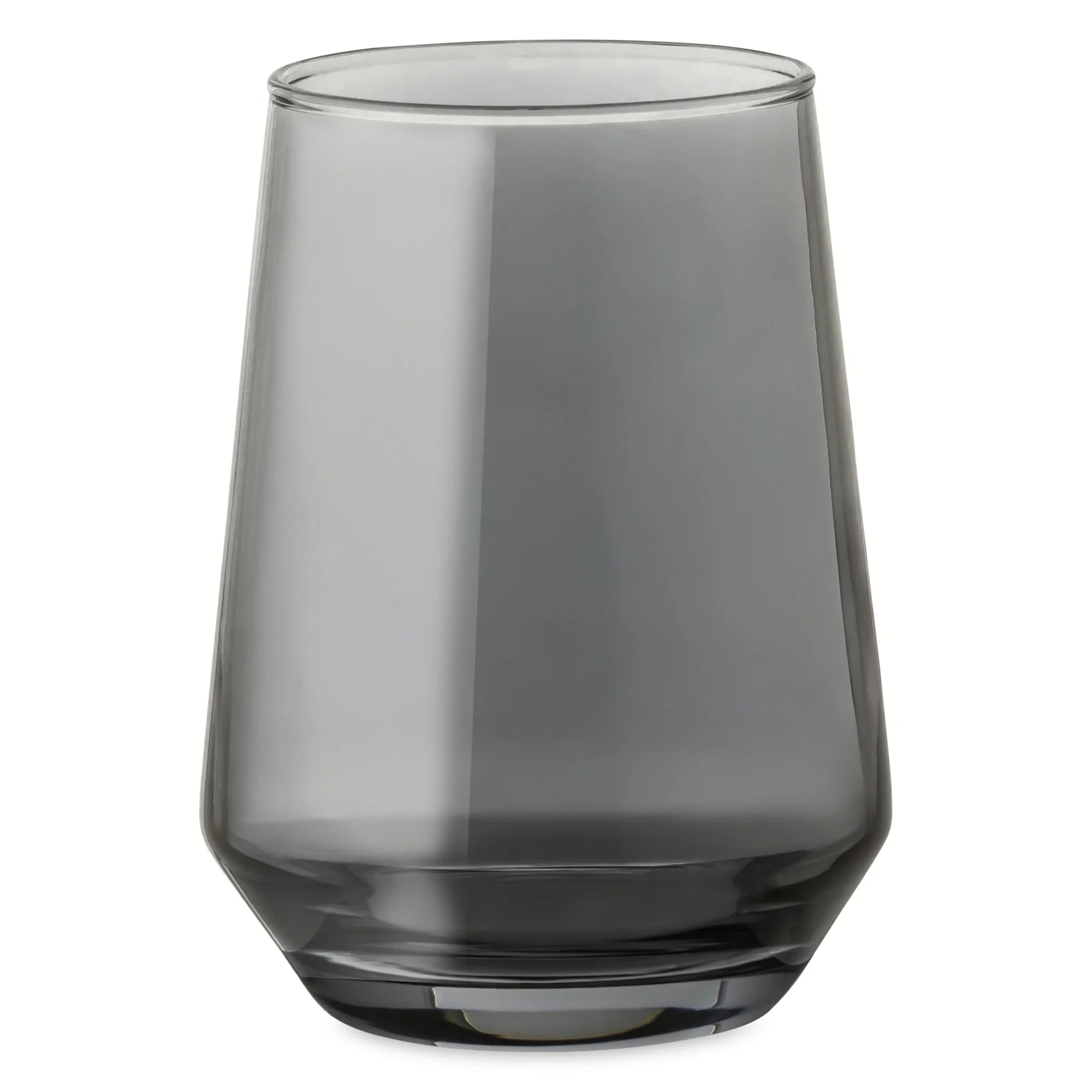 Angled Stemless Wine Glass in Smoke Iridescent Finish – Thyme&Table